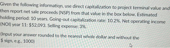 Solved Given the following information, use direct | Chegg.com