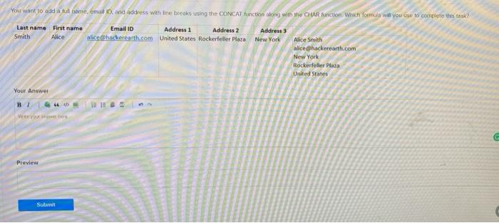Solved I am not sure about the sql query, this is only the | Chegg.com