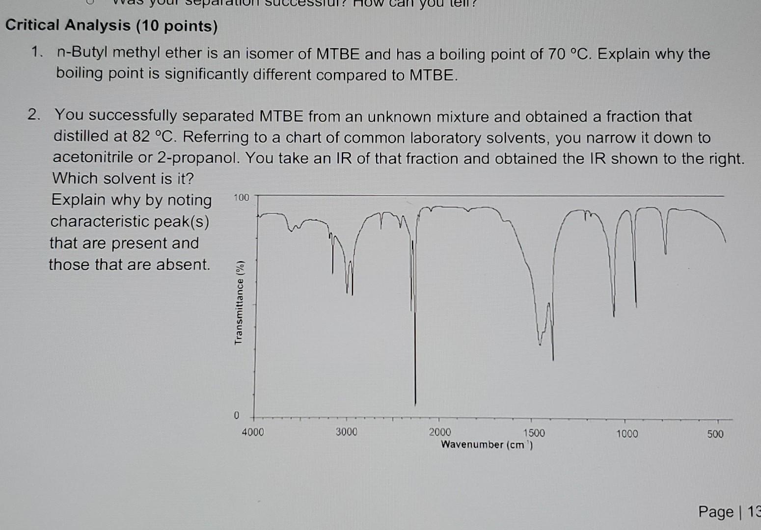 Solved you len Critical Analysis (10 points) 1. n-Butyl | Chegg.com