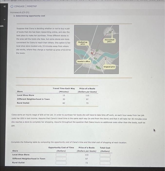 Solved Homework (Ch 01) 2. Determining oppertunity cost | Chegg.com