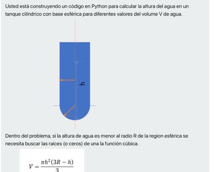 Solved Usted está construyendo un código en Python para | Chegg.com