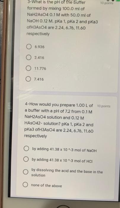 Solved 1-A student is asked to prepare a buffer solution at | Chegg.com