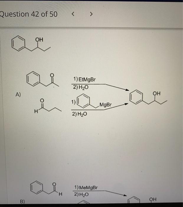 Solved 12.15b ОН tot 1) MeMgBr 2) Но ОН А) А 1) PrMgBr 2) | Chegg.com