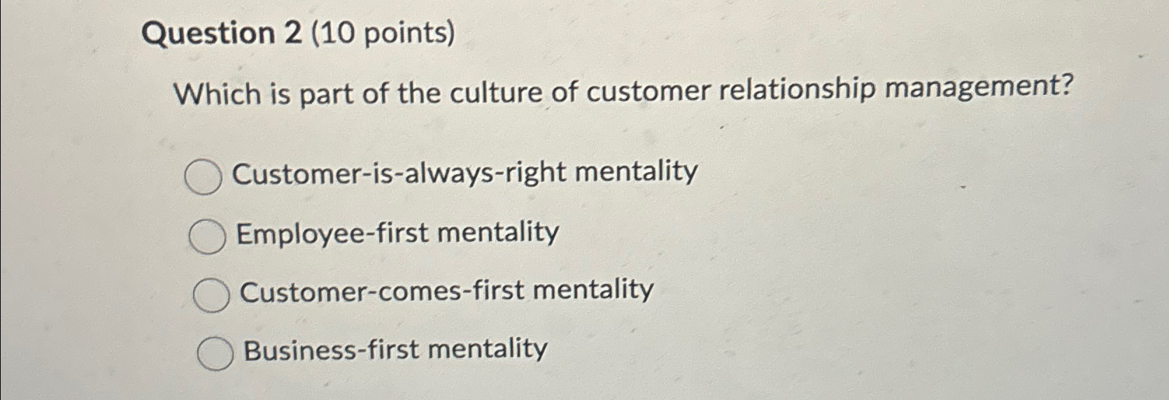 Solved Question 2 (10 ﻿points)Which is part of the culture | Chegg.com