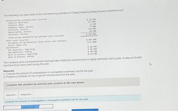 Solved Prepare a schedule of cost of goods manufactured | Chegg.com
