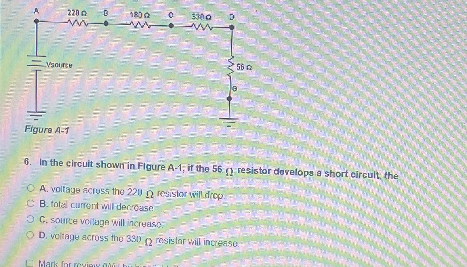 Solved Figure A-1\\n6. In the circuit shown in Figure A-1, | Chegg.com