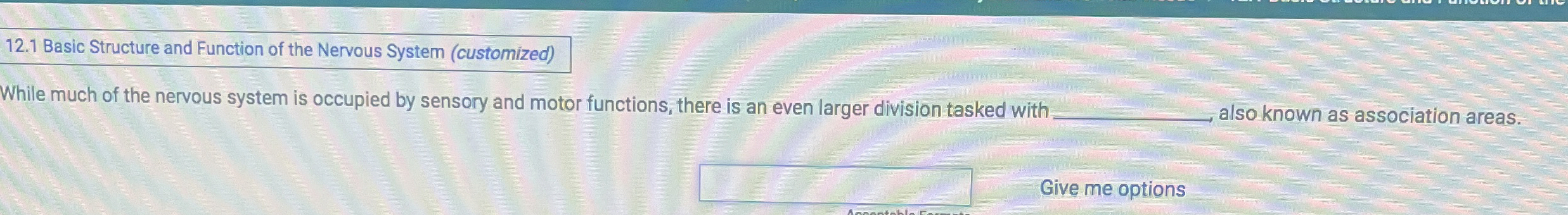 Solved 12.1 ﻿Basic Structure and Function of the Nervous | Chegg.com