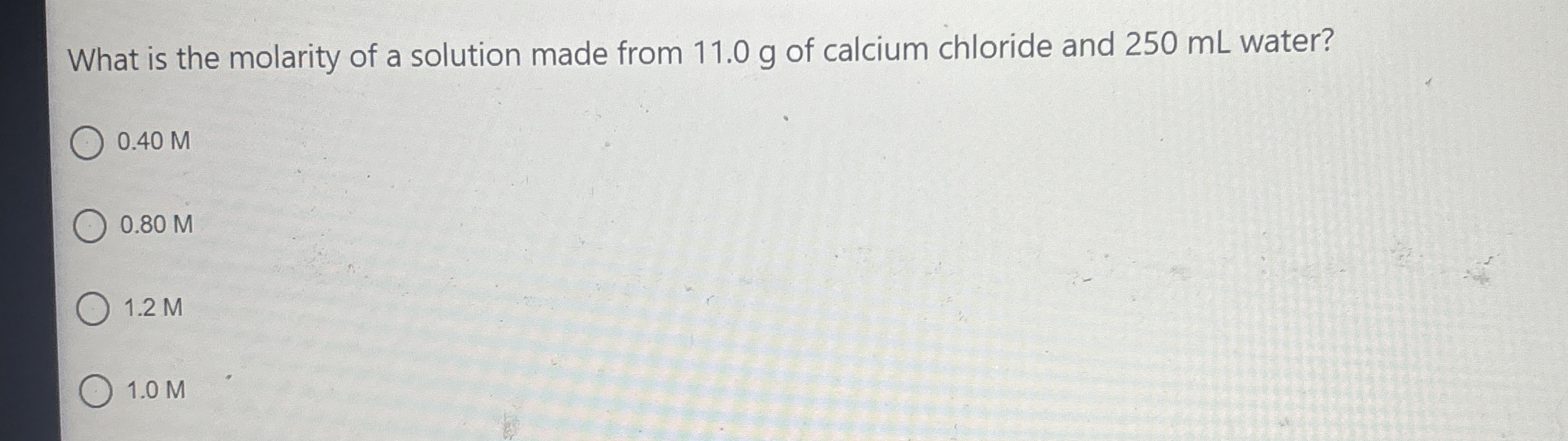 Solved What is the molarity of a solution made from 11.0 ﻿g | Chegg.com