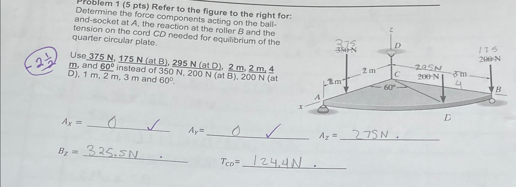 Solved Problem 1 ( 5 ﻿pts) ﻿Refer to the figure to the right | Chegg.com