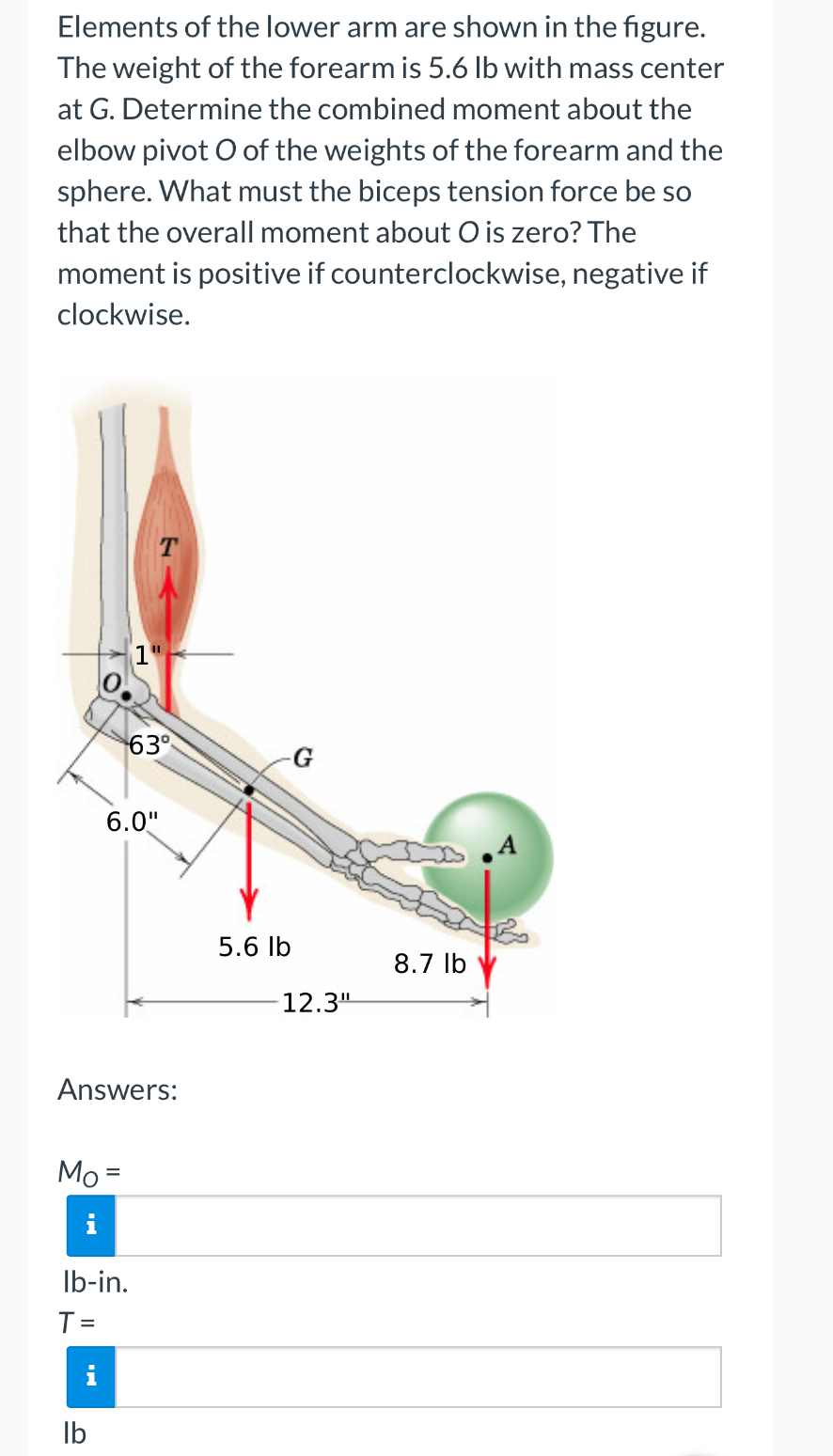 Solved Elements of the lower arm are shown in the figure. | Chegg.com