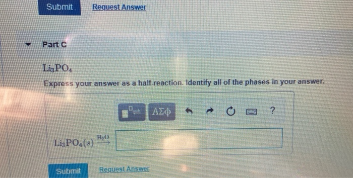 Solved Submit. Request Answer Part C Li3PO, Express your | Chegg.com