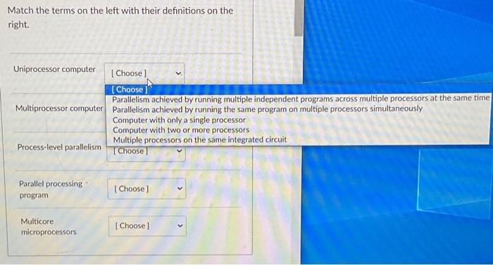 Solved Match the parallelism methodology on the left with | Chegg.com