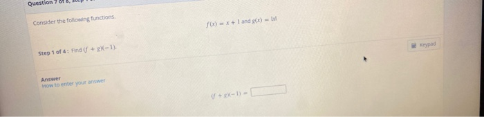 Solved Question 70 Consider the following functions f(x) = x | Chegg.com