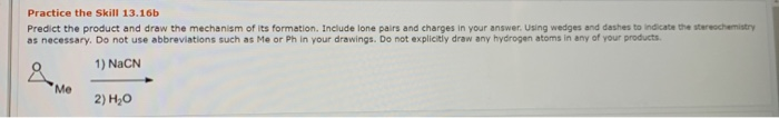 Solved Practice the Skill 13.16b Predict the product and | Chegg.com