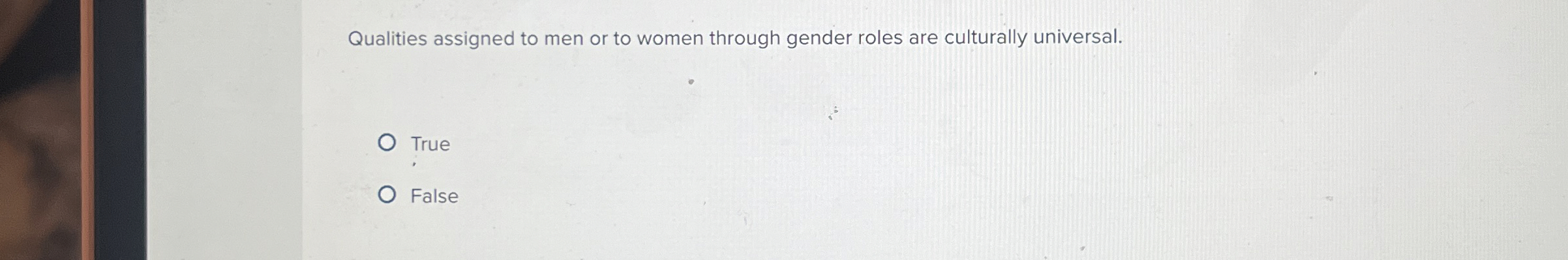 Solved Qualities assigned to men or to women through gender | Chegg.com