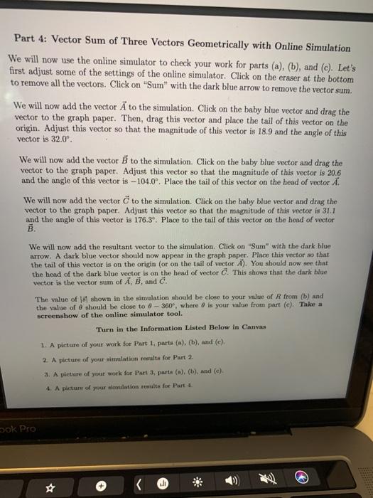 Part 4: Vector Sum of Three Vectors Geometrically | Chegg.com
