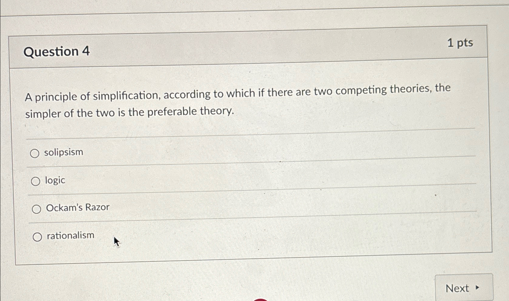 Solved Question 41ptsA principle of simplification, | Chegg.com