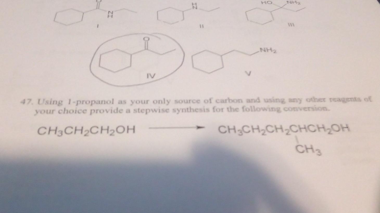 Solved using 1 propanol as your only source of carbon and | Chegg.com