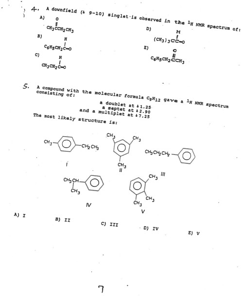 Solved A downfield ( 9-10) singlet is observed in the 1H NMR | Chegg.com