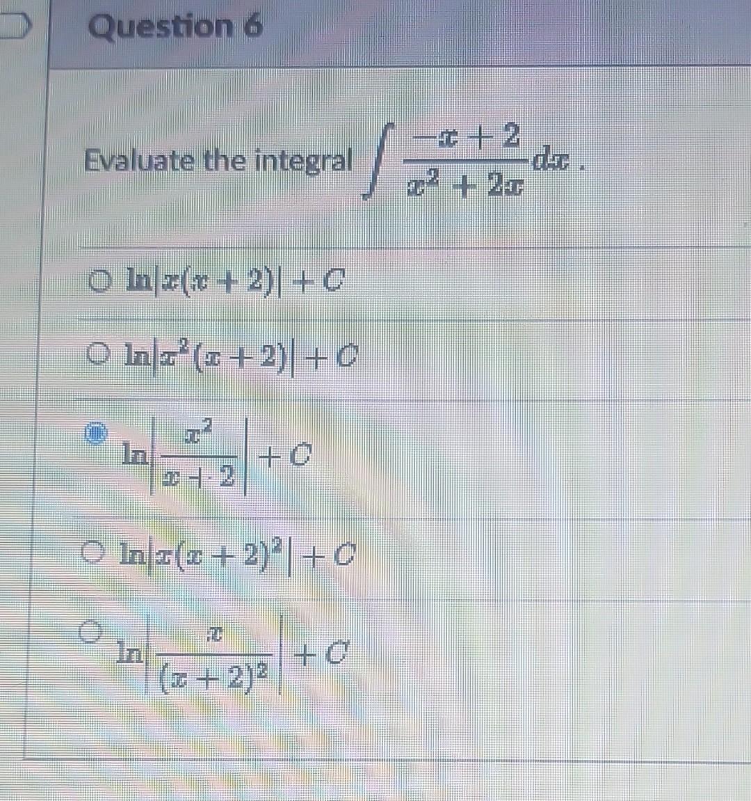 Solved aluate the integral ∫x2+2x−x+2dx. | Chegg.com