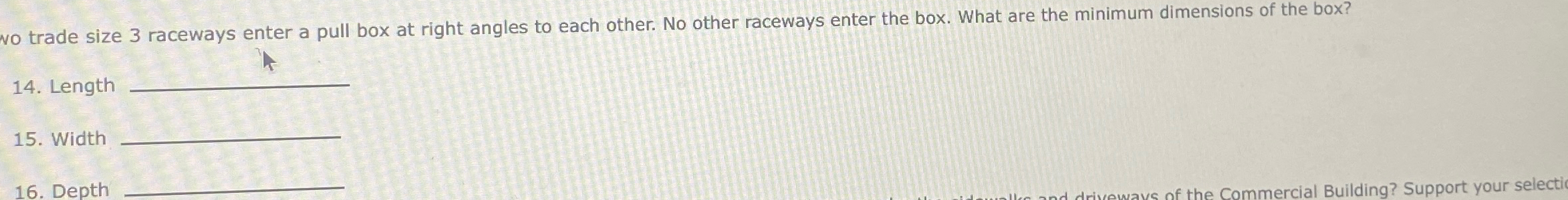 Solved wo trade size 3 ﻿raceways enter a pull box at right | Chegg.com