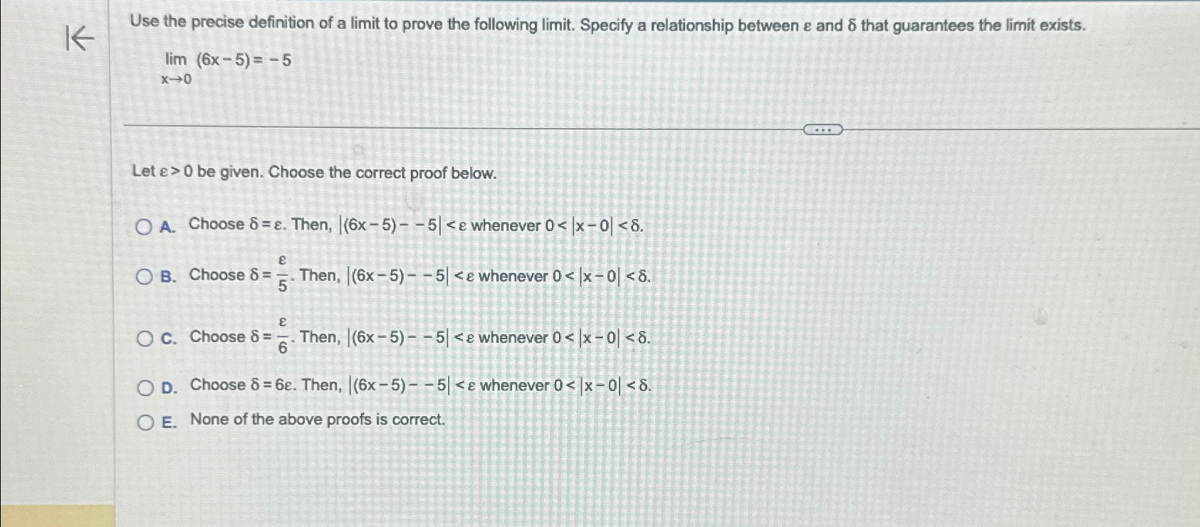 Solved Use the precise definition of a limit to prove the | Chegg.com