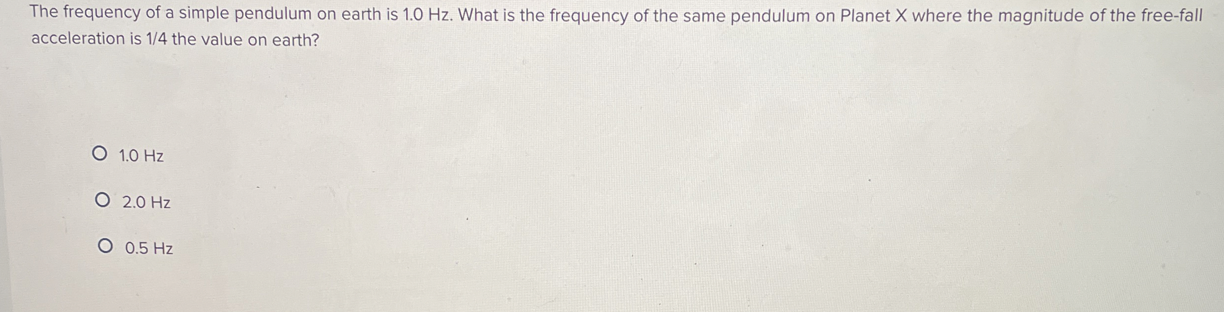 High Quality SOLUTION The frequency of a simple pendulum on earth is 1.0 | Chegg.com