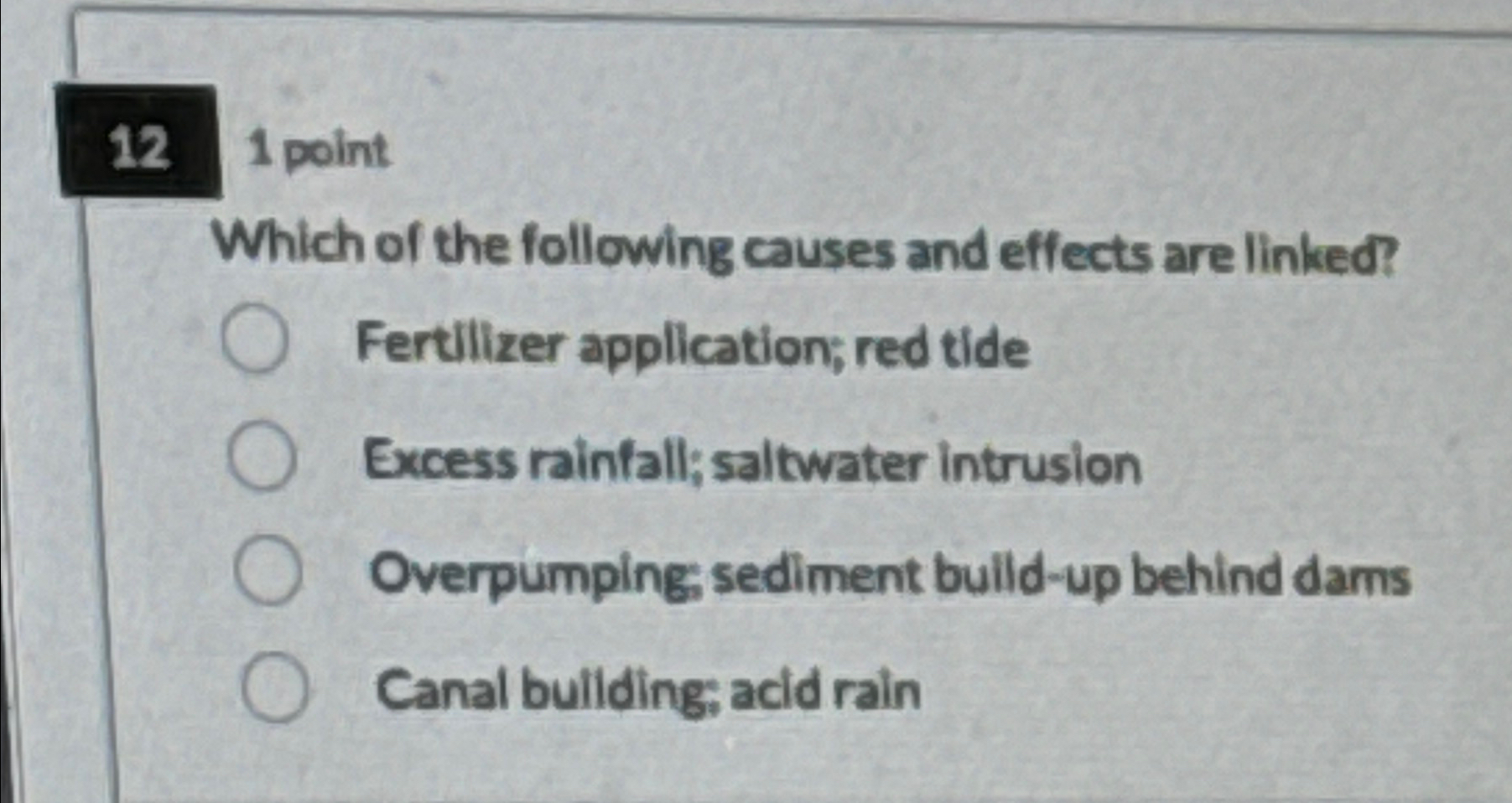 Solved 1 ﻿pointWhich of the following causes and effects are | Chegg.com