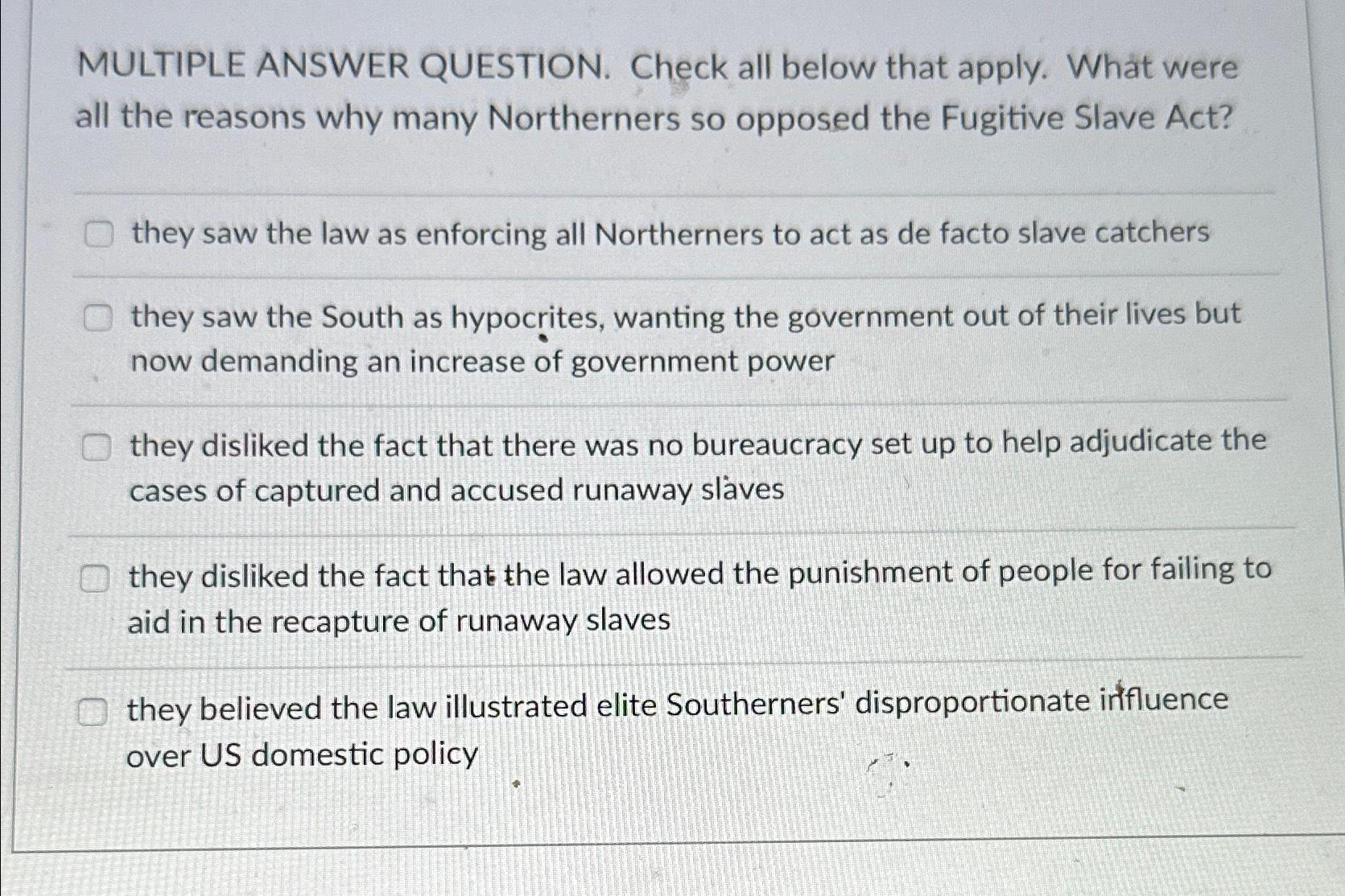 Solved MULTIPLE ANSWER QUESTION. Check all below that apply. | Chegg.com