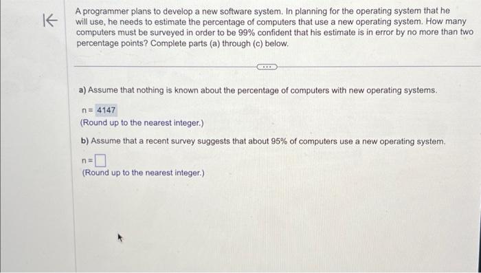 Solved A programmer plans to develop a new software system. | Chegg.com