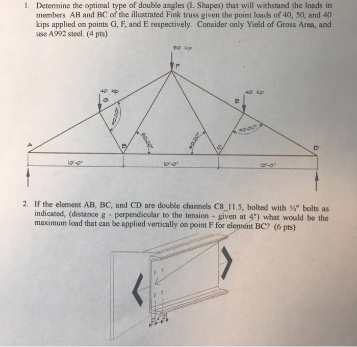 1. Determine the optimal type of double angles (L | Chegg.com