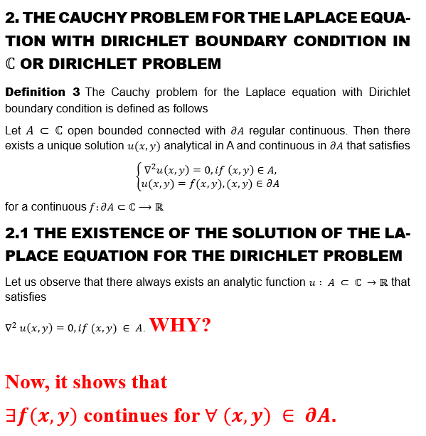 Solved THE CAUCHY PROBLEM FOR THE LAPLACE EQUATION WITH | Chegg.com