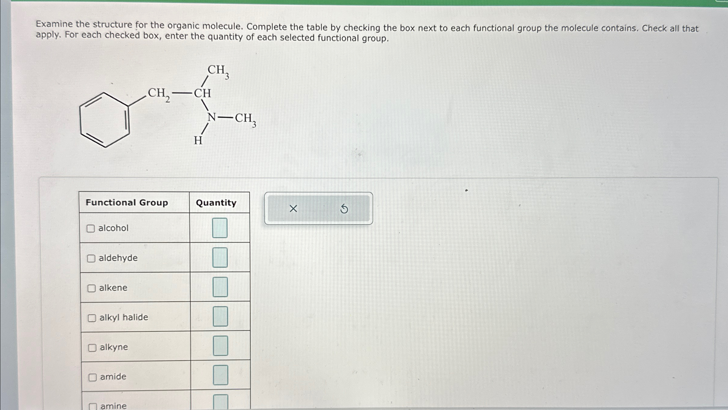 Solved Examine the structure for the organic molecule. | Chegg.com