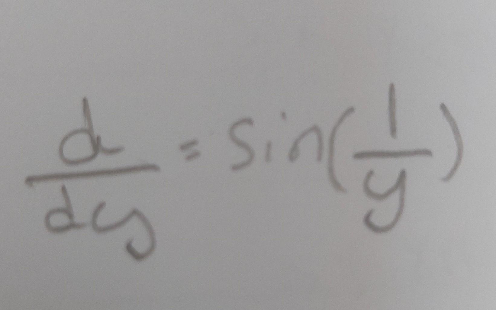 Solved dyd=sin(y1) | Chegg.com