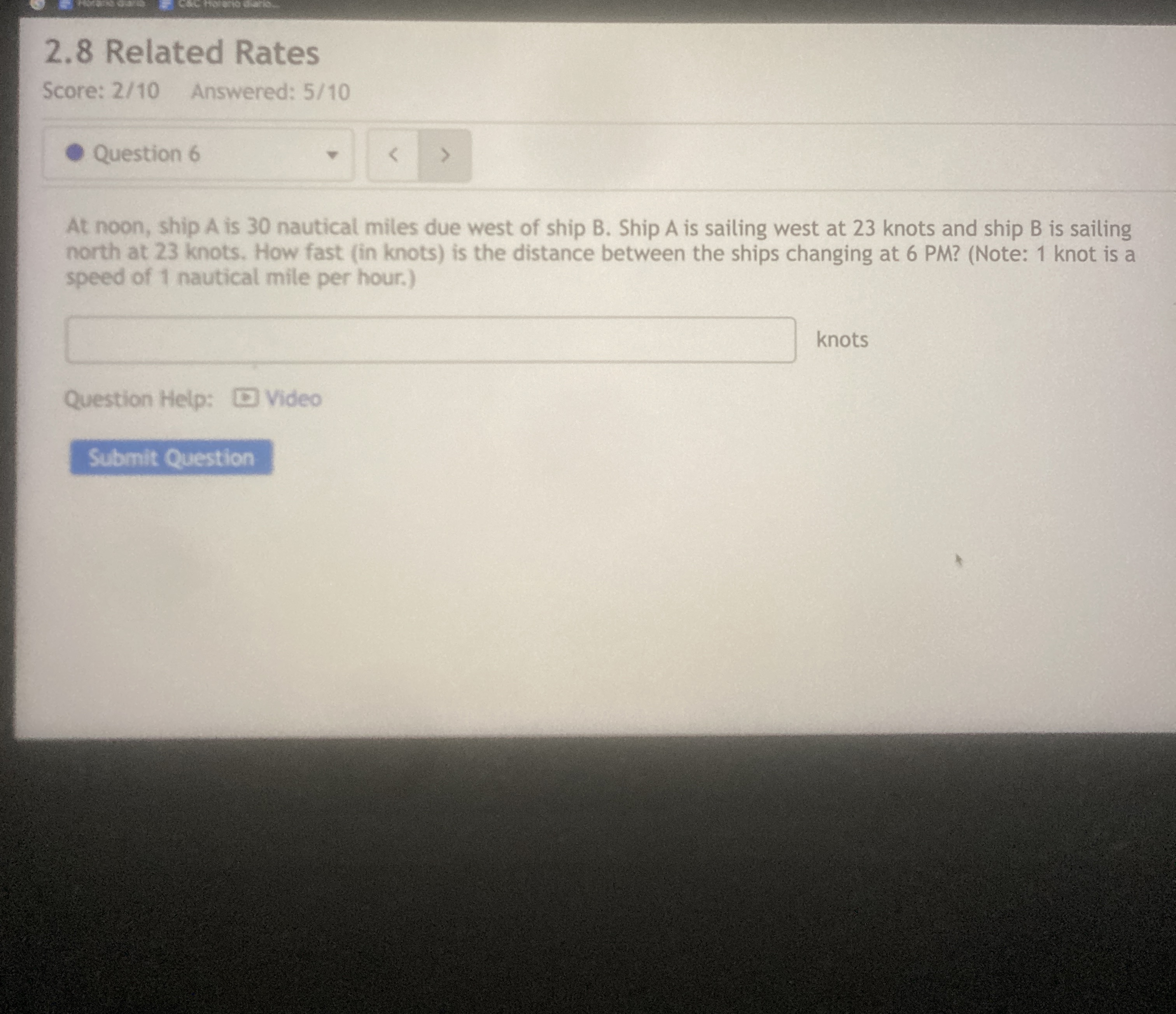 Solved 2.8 ﻿Related RatesScore: 210Answered: 510At noon, | Chegg.com