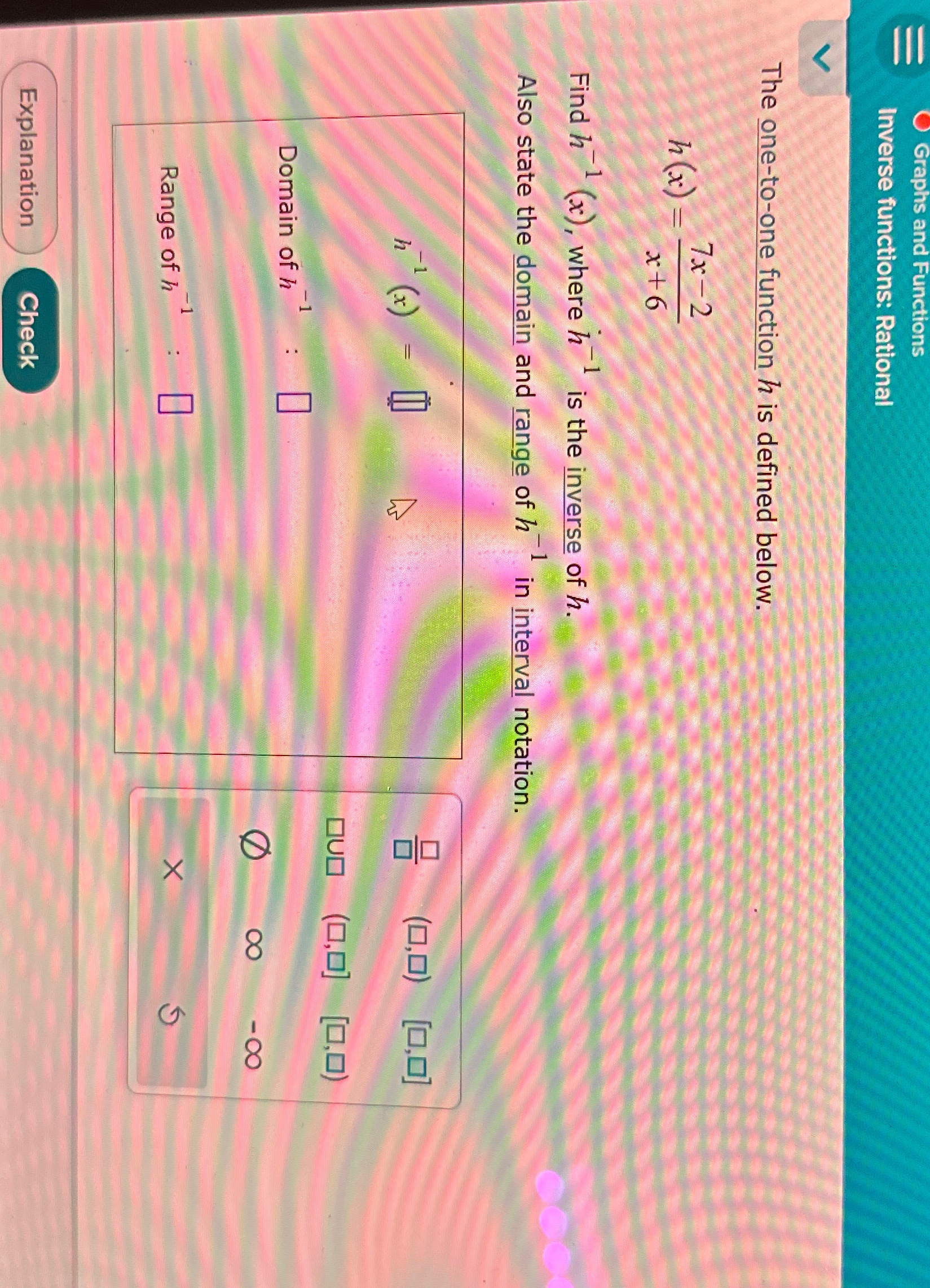 Solved Graphs And Functionsinverse Functions Rationalthe