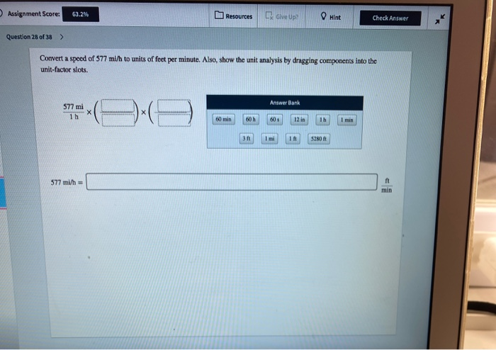 Solved Assignment Score: 63.2% Resources Give Up Hint Check | Chegg.com