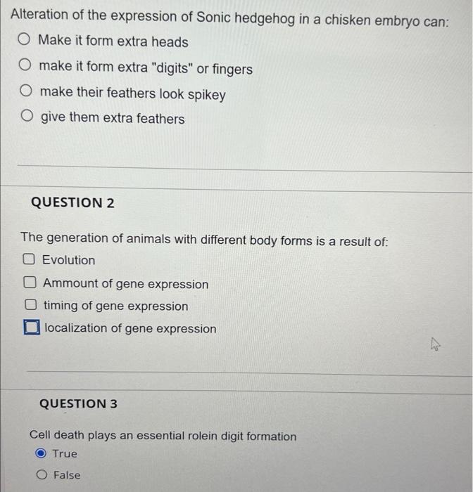 Solved Alteration of the expression of Sonic hedgehog in a | Chegg.com
