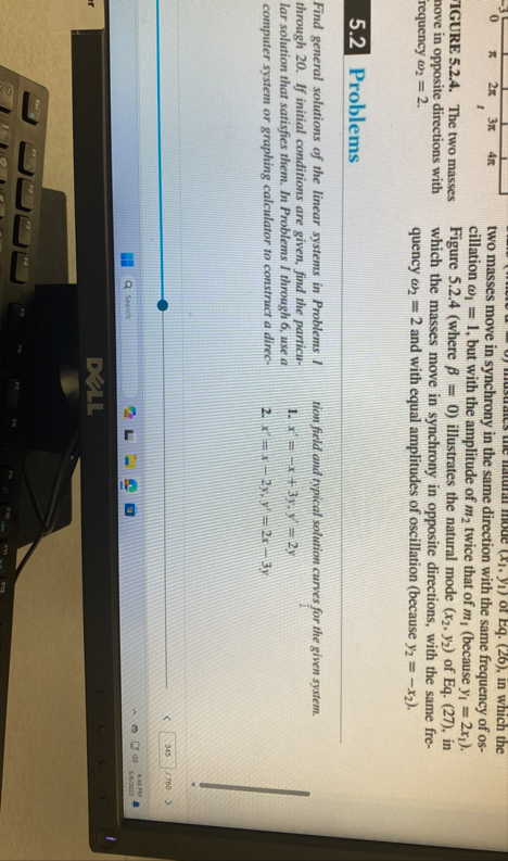 (x1,y1) ﻿of Eq. (26), ﻿in which the two masses move | Chegg.com