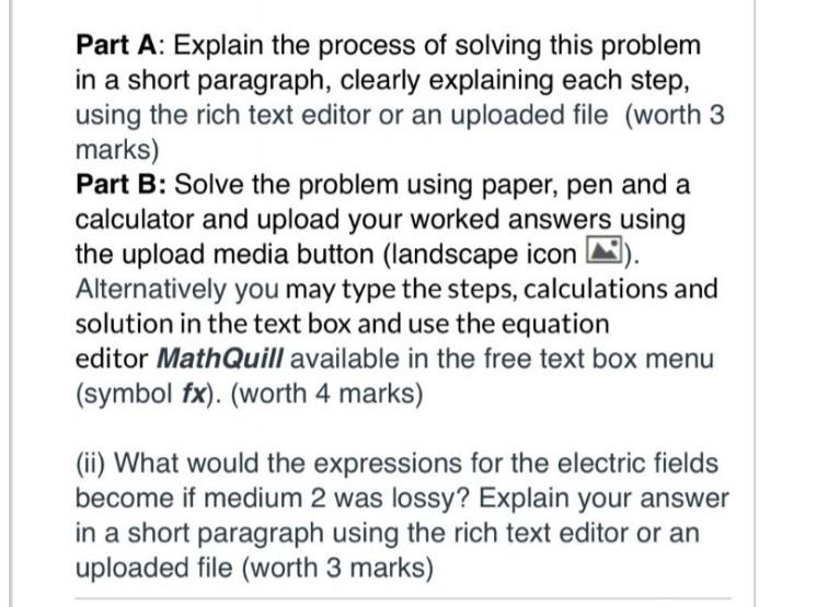 Solved Part A: Explain the process of solving this problem | Chegg.com