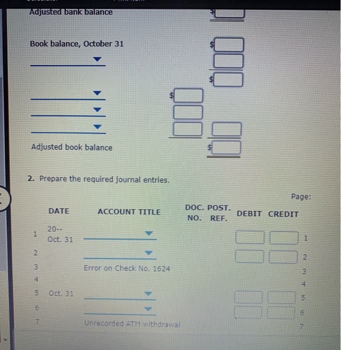 Solved Bank Reconciliation and Related Journal Entries The | Chegg.com