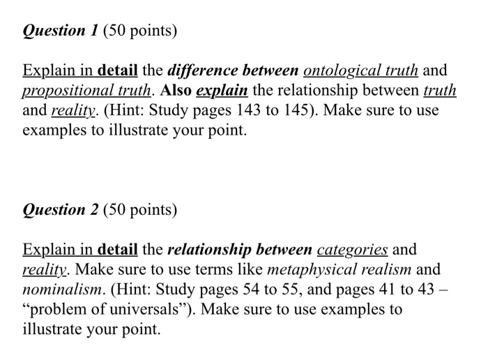 Question 1 (50 points) Explain in detail the | Chegg.com