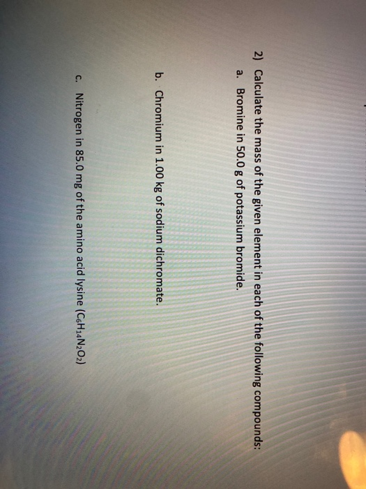 Solved Percent Composition Problems 1) Determine the percent | Chegg.com