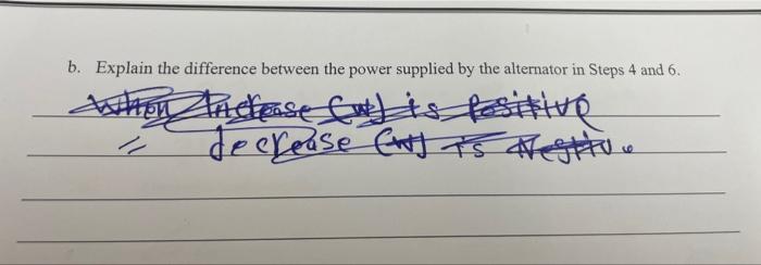 Solved b. Explain the difference between the power supplied | Chegg.com