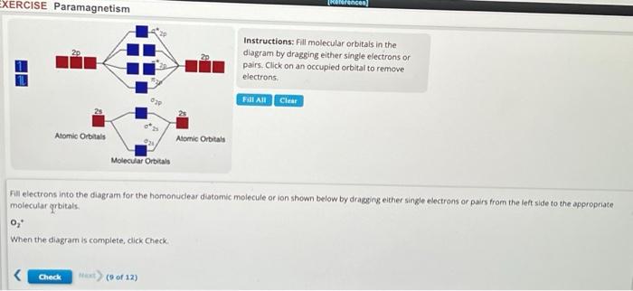 Solved Fill electrons into the diagram for the homonuclear | Chegg.com