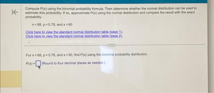Solved Compute P(x) using the binomial probability formula. | Chegg.com