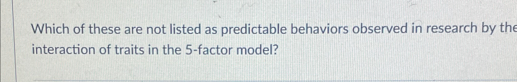 Solved Which of these are not listed as predictable | Chegg.com