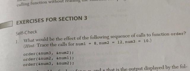 Solved EXERCISES FOR SECTION 3Self-CheckWhat would be the | Chegg.com