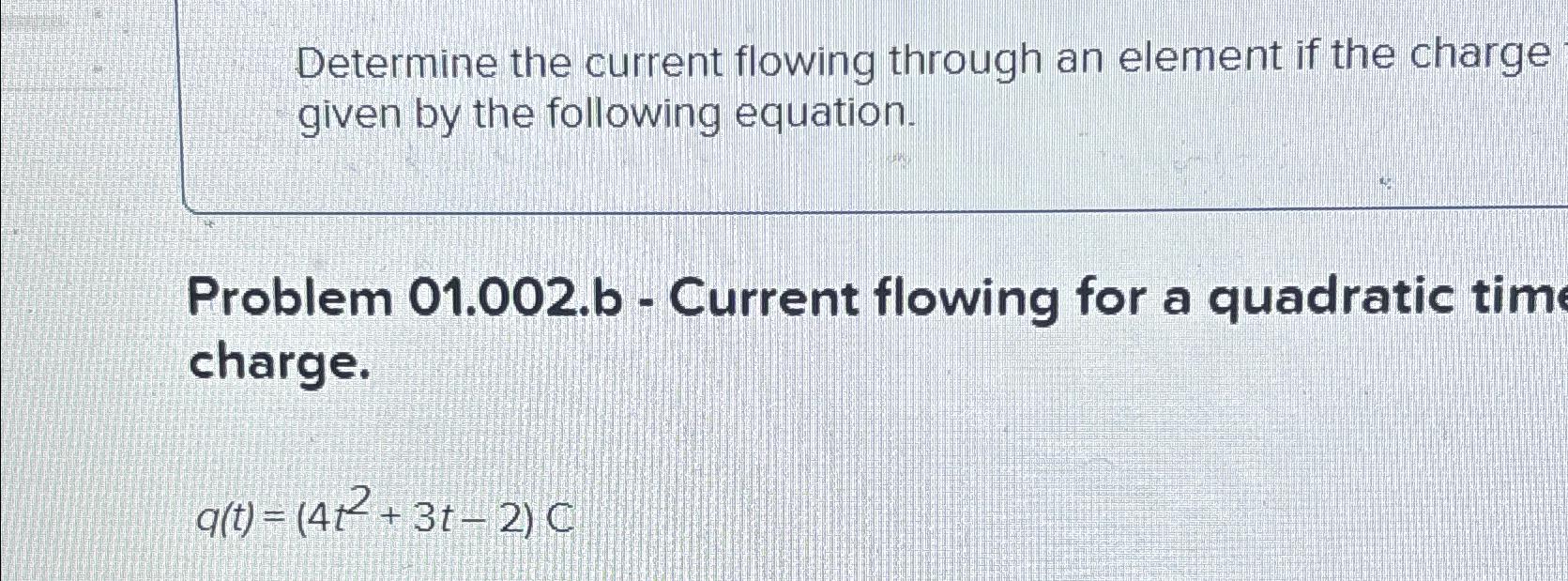 Solved Determine the current flowing through an element if | Chegg.com