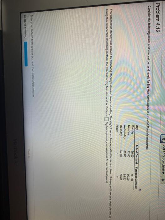 Solved O Problem 4.12 Consider the following to and format | Chegg.com